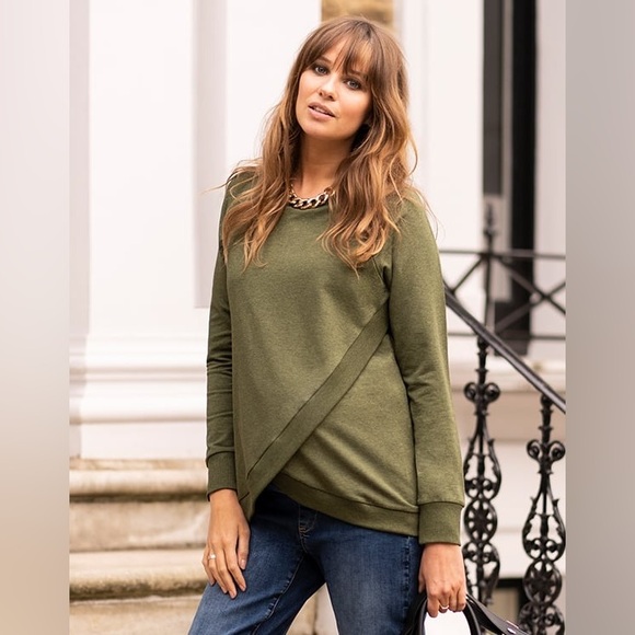 Seraphine | Sweaters | Seraphine Sybil Green Cotton Blend Maternity And ...